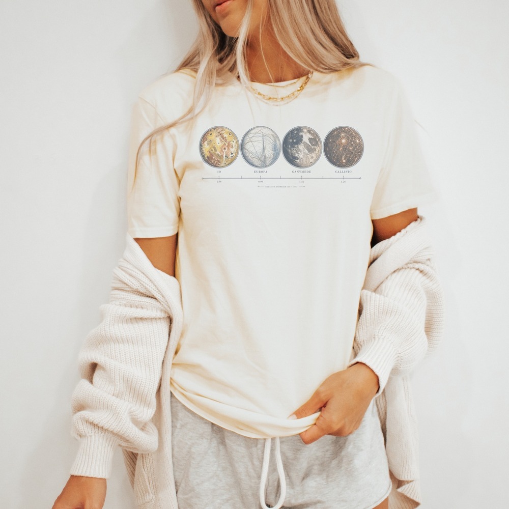 Gildan | Tops | Celestial Body Print Astronomy Education Tee | Poshmark